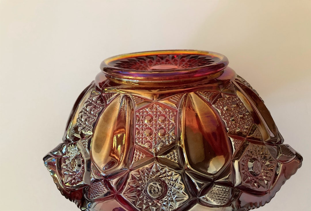 L. E. Smith, Quintec Heritage Red Bowl /black Light Reactive! - Etsy