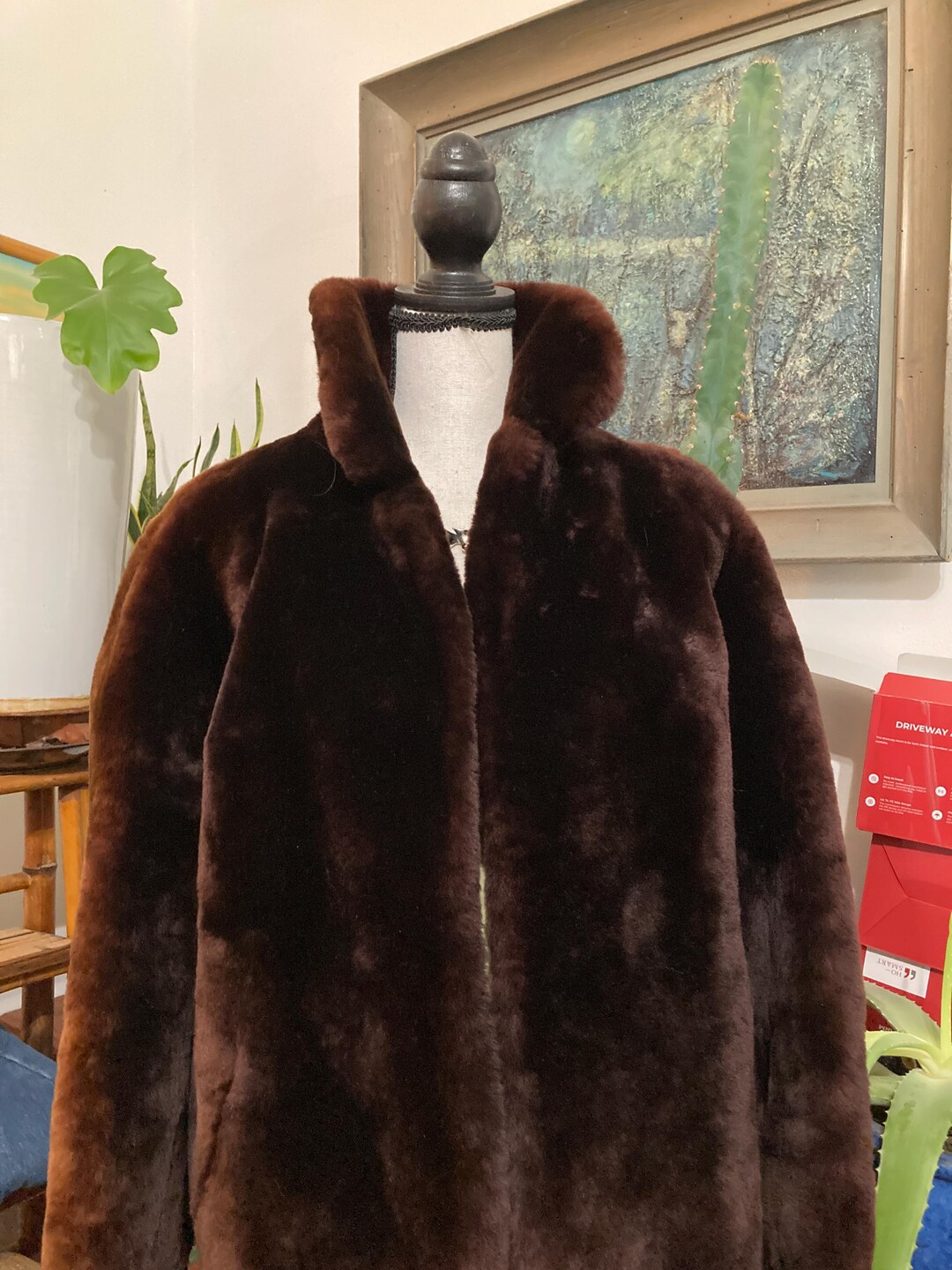 Sheared Wool Coat, Size 12, AUBURN, Vintage Mouton Coat, Mouton Jacket ...