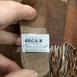 Wool Shawl, Oscar De La Renta , Wool Wrap, Wool Scarf, Burnt Orange ...