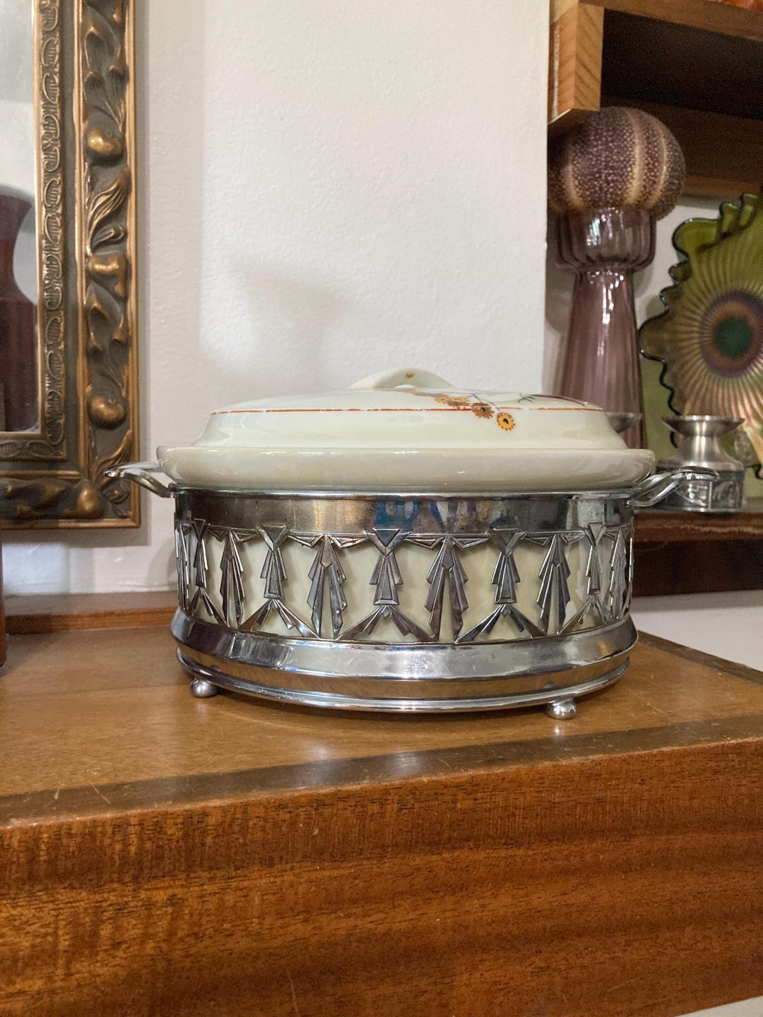 Art Deco Casserole, Chrome Carrier, Royal Rochester, Fraunfelter ...