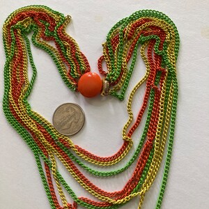 60s/ Chain Necklace/mod Necklace / Multi Strand Necklace/ Multi Strand ...