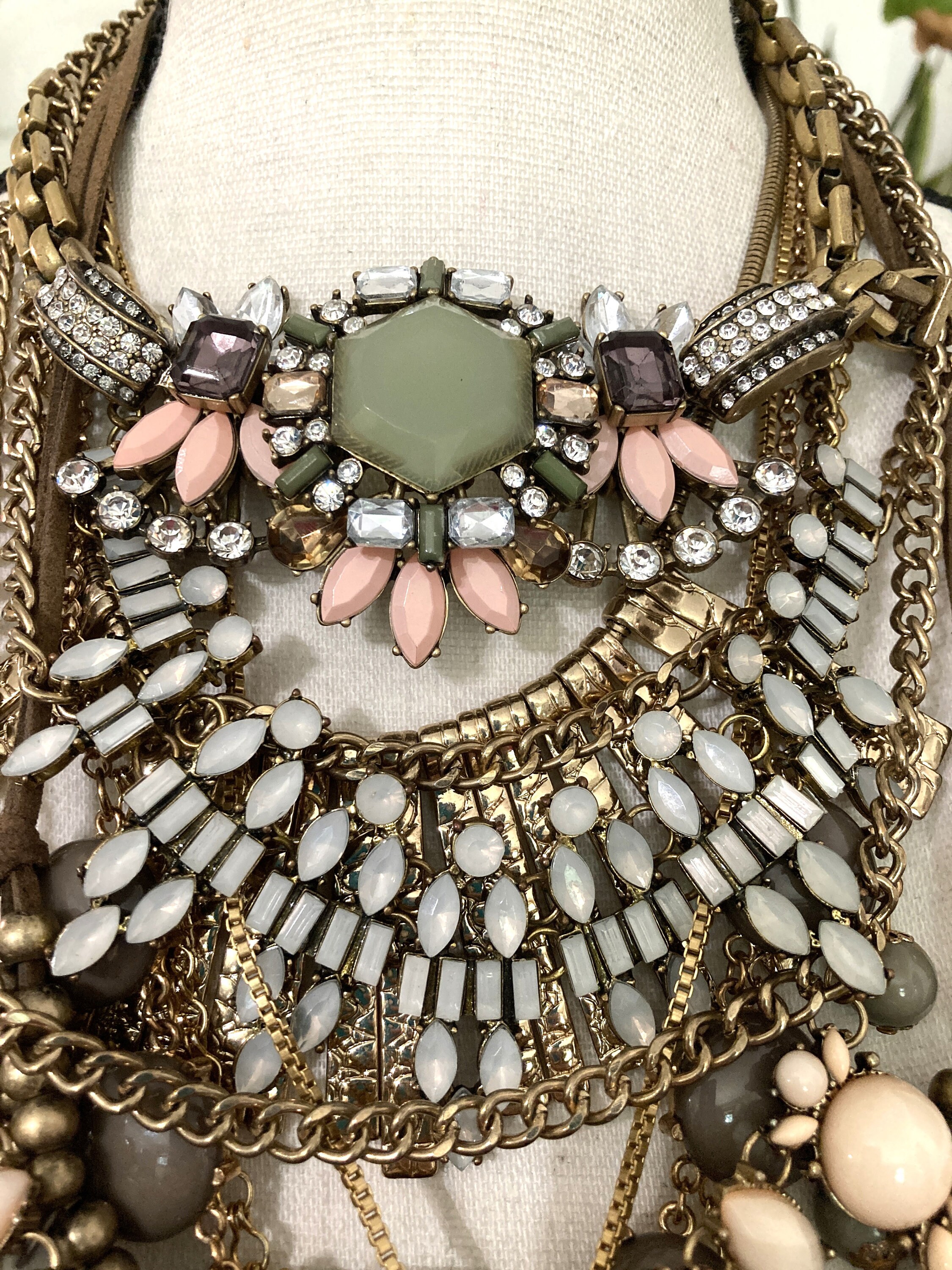 8, Layered Necklaces, Statement Necklace, Boho Necklace, Iris Apfel ...