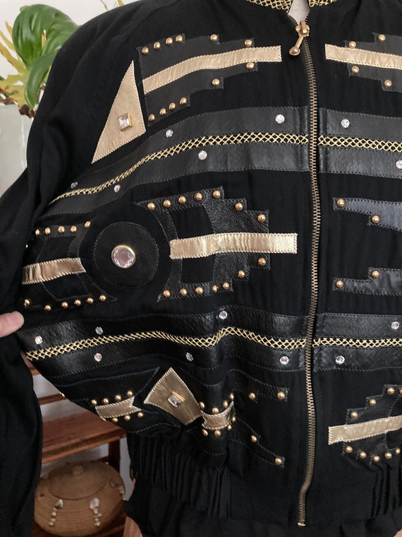 80s, Applique Jacket, Avant Garde Jacket, Size L, Stu… - Gem