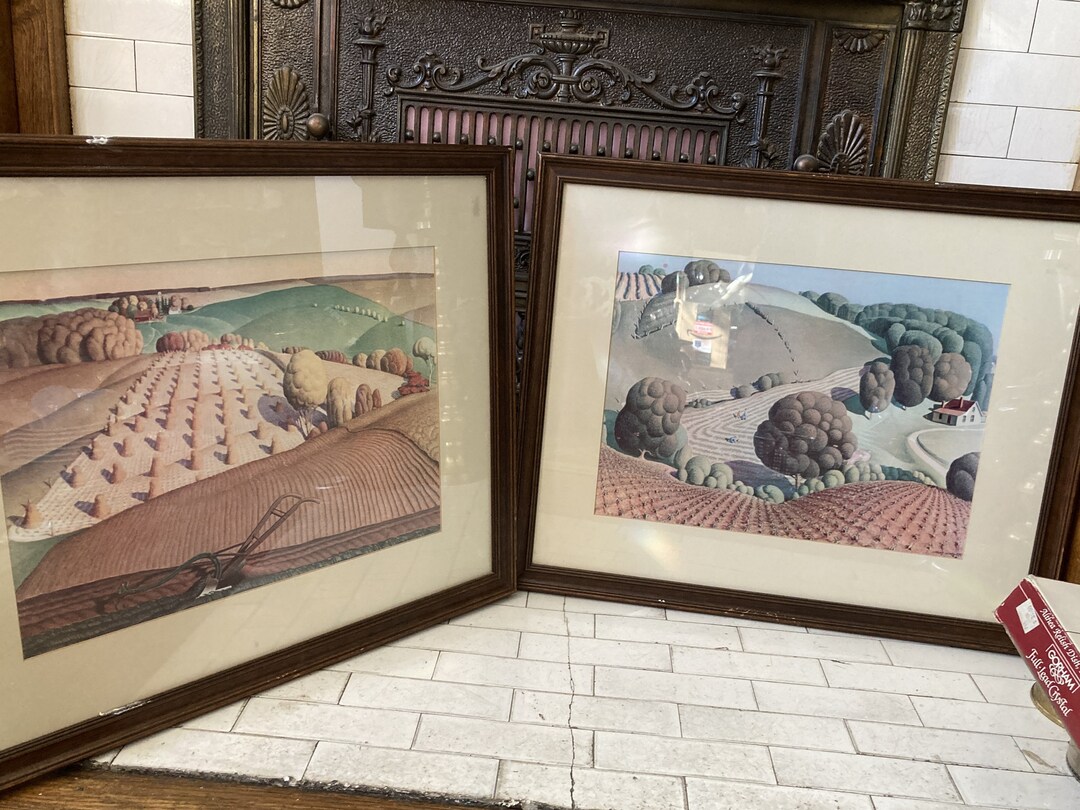 2, Grant Wood, Young Corn, Fall Plowing, Framed Prints, 1931 - Etsy