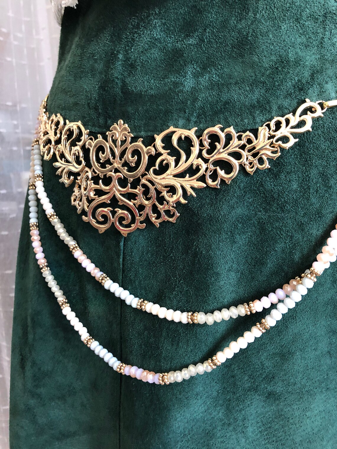 Gold Concho Belt//gold Chain Belt//size M to Xxl//hip | Etsy