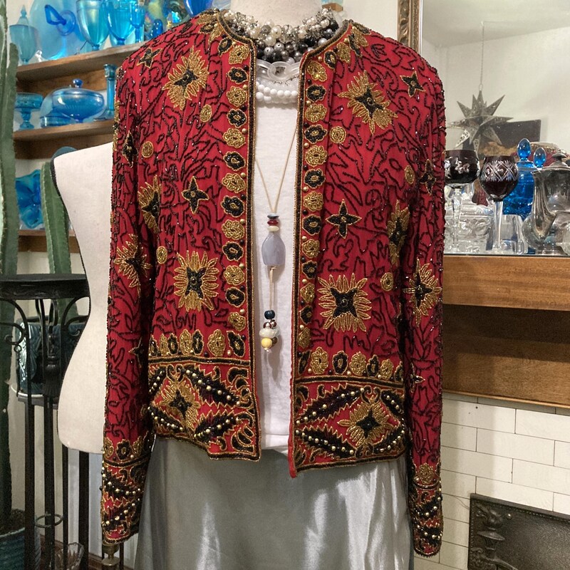 Beaded Silk Jacket - Etsy