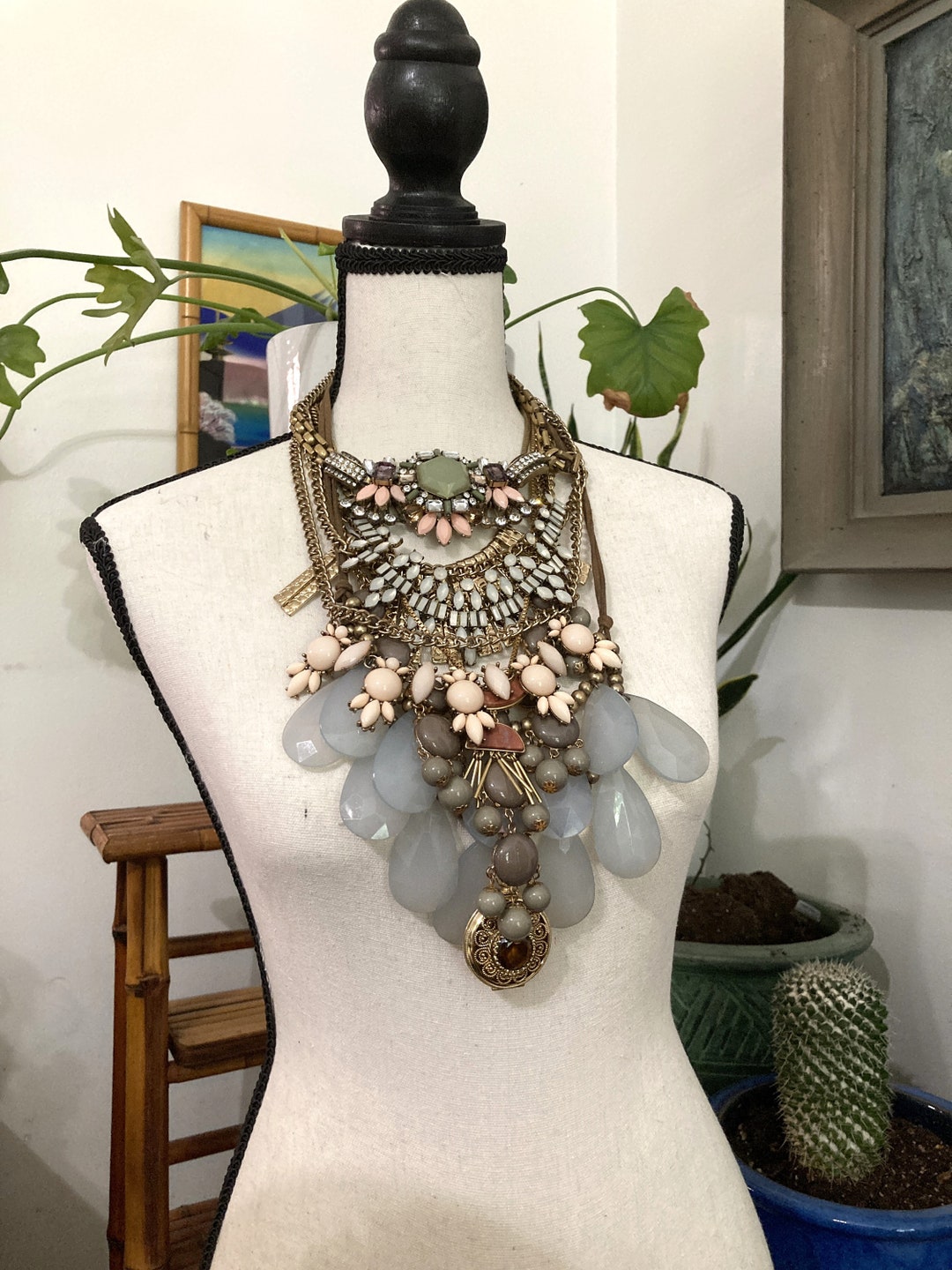 8, Layered Necklaces, Statement Necklace, Boho Necklace, Iris Apfel ...