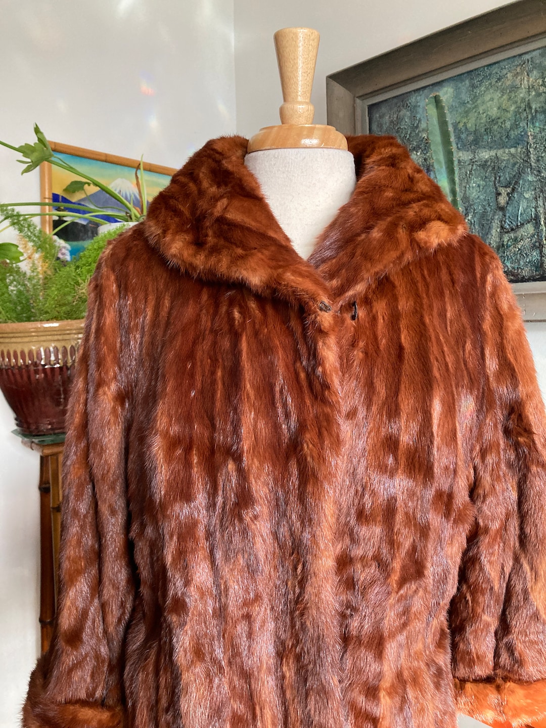 Kolinsky Red Sable Fur Coat, Size XL - Etsy