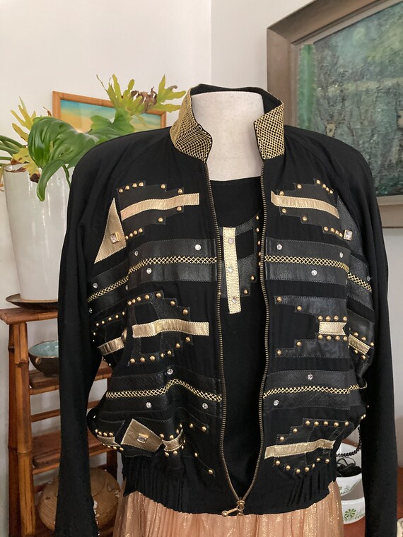 80s, Applique Jacket, Avant Garde Jacket, Size L, Stu… - Gem