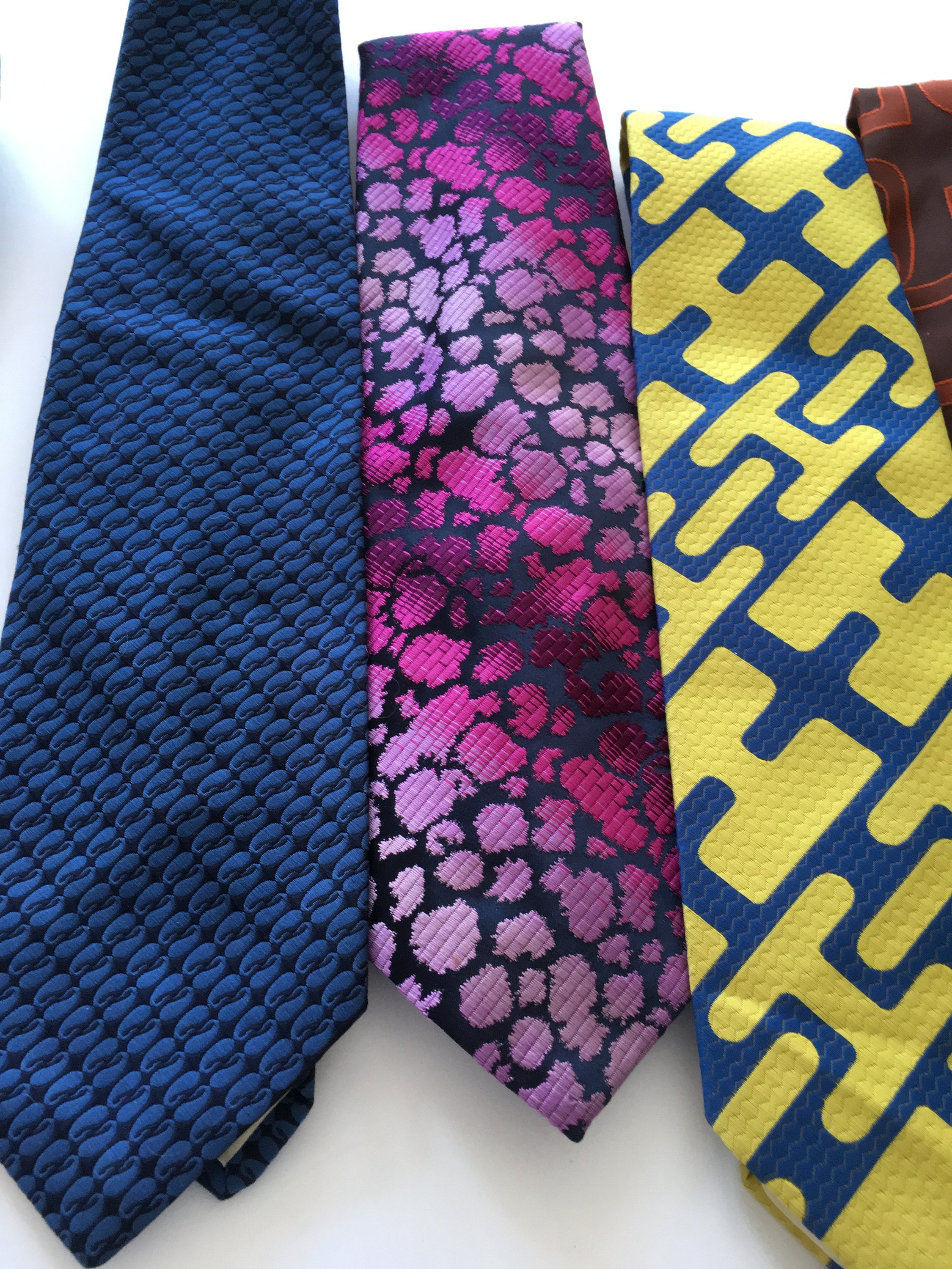 Vintage 60s Mod Necktie Lot - Wide Hippie Ties - Famous Barr - Etsy