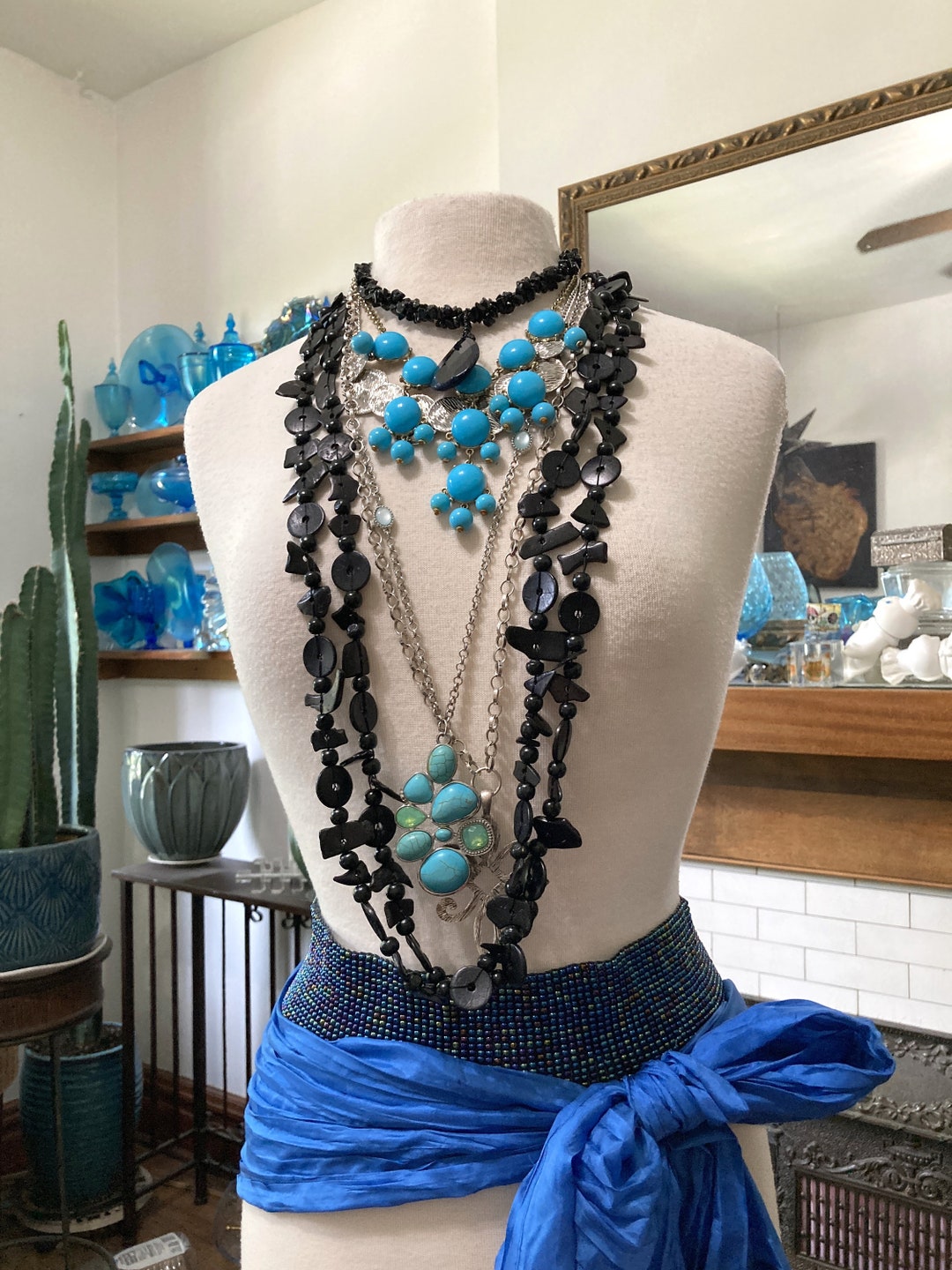Layered Turquoise Necklace Set: Santa Fe Boho Style - Etsy