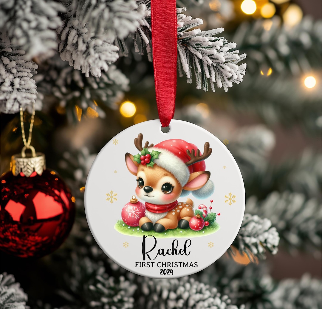 First Christmas Baby Custom, Personalized Christmas Ornaments, Cute ...