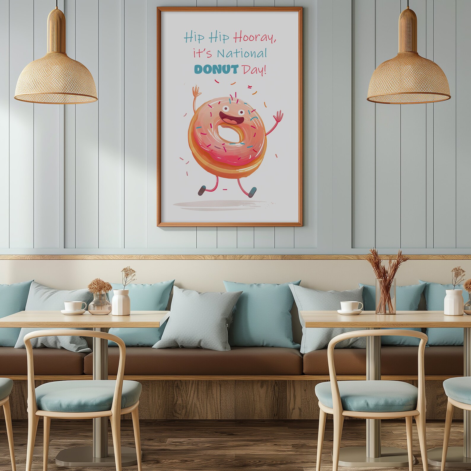 National Donut Day PRINTABLE, Donut Wall Decor, Bakery Wall Art ...
