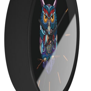 Owl Wall Clock, Owl Theme Classroom, Bird Clock, Funky Wall Clock, Owl ...