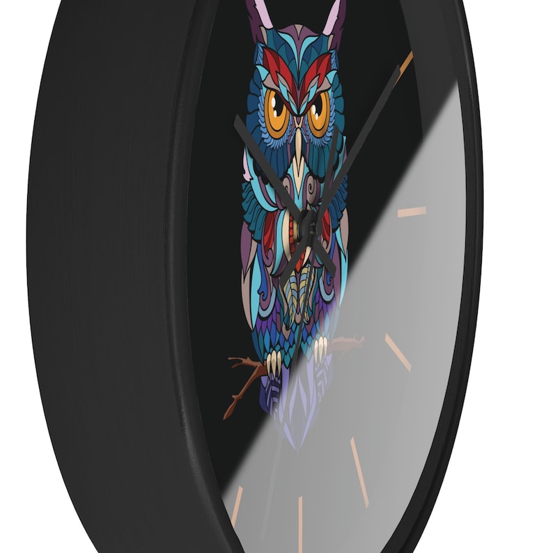 Owl Wall Clock, Owl Theme Classroom, Bird Clock, Funky Wall Clock, Owl ...