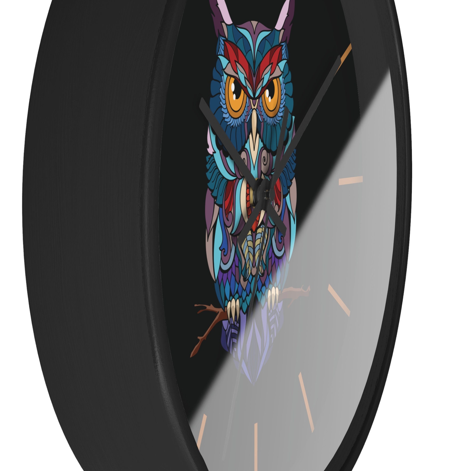 Owl Wall Clock, Owl Theme Classroom, Bird Clock, Funky Wall Clock, Owl ...