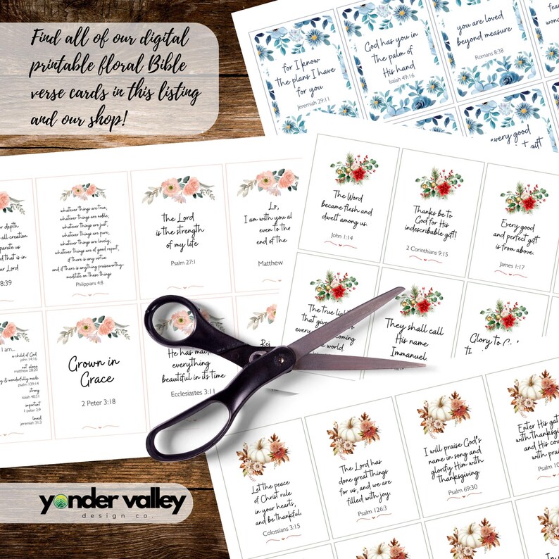 Digital Thanksgiving Floral Bible Verse Card, Faith Inspired Gratitude ...