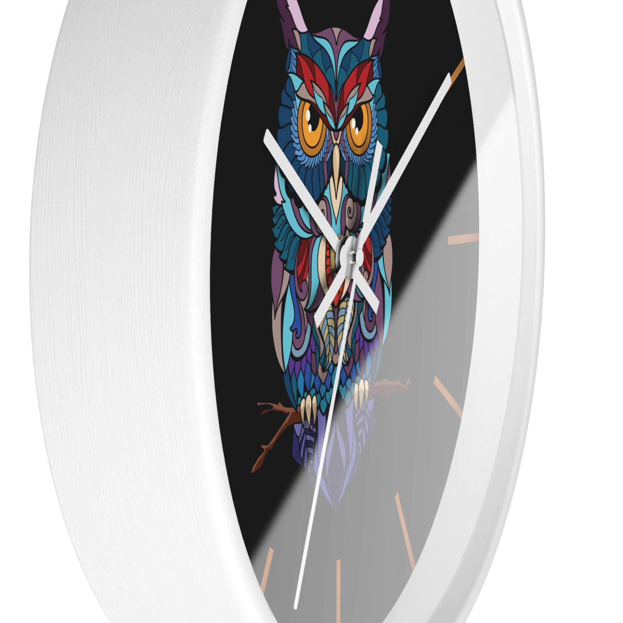 Owl Wall Clock, Owl Theme Classroom, Bird Clock, Funky Wall Clock, Owl ...