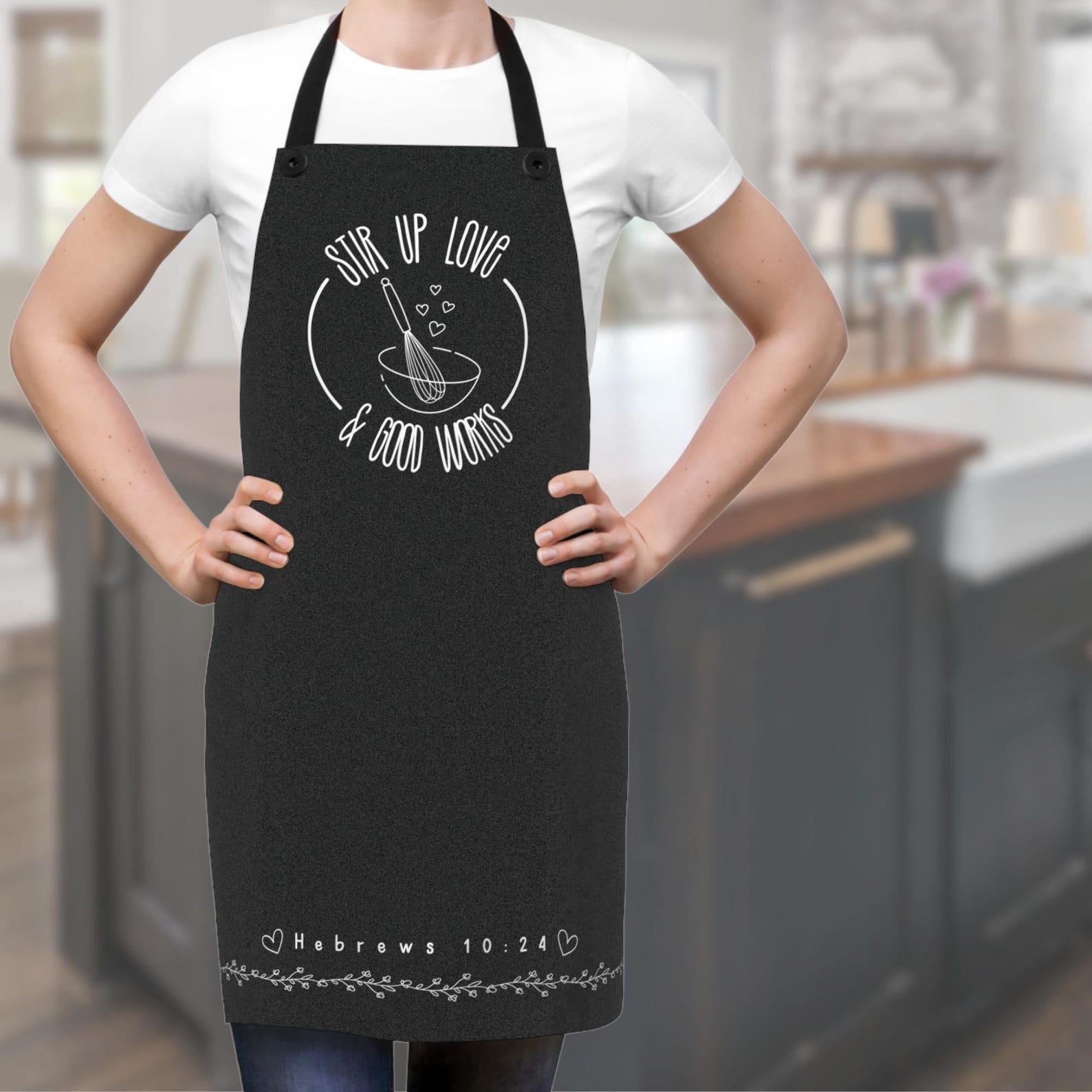 Hebrews 10:24 Christian Kitchen Apron, Sunday School Teacher ...
