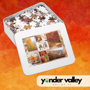 Fall Jigsaw Puzzle, Pumpkin Puzzle, Autumn Birthday Gift, Fall Puzzle ...