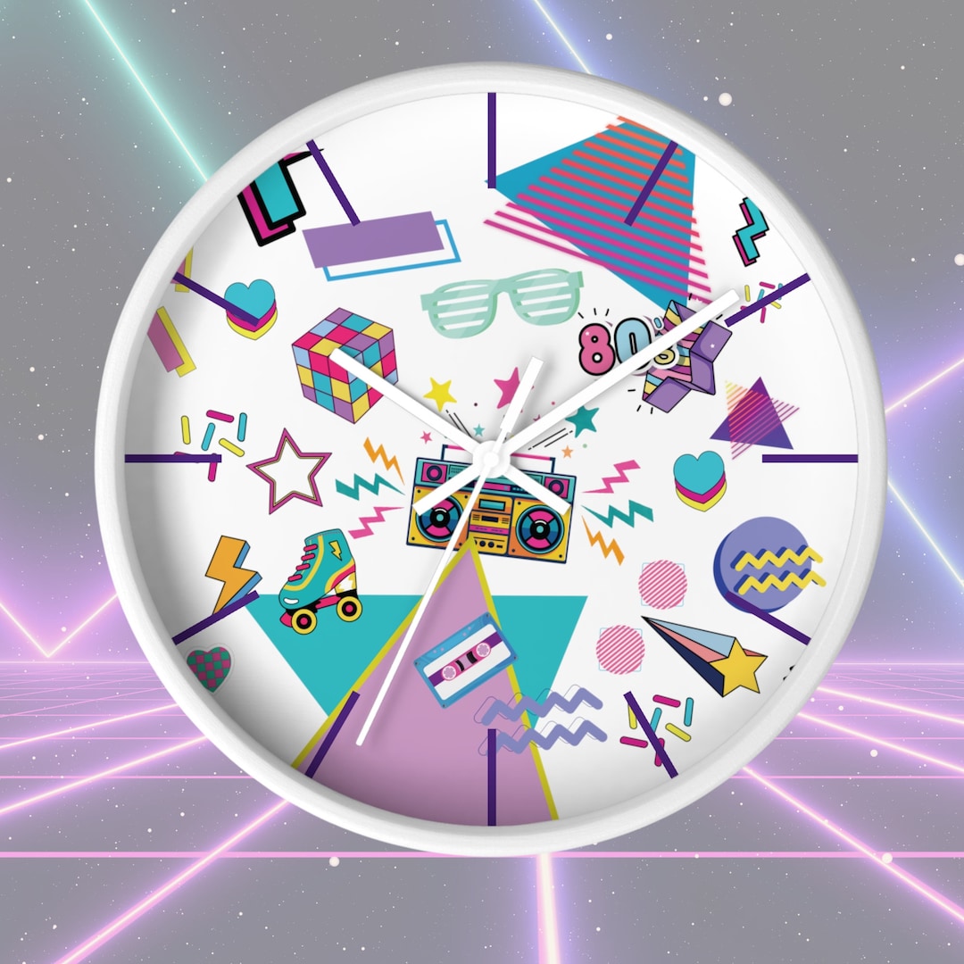80s Wall Clock, 80's Inspired, 1980s Gift, Totally 80's, 80's Gifts, 80 ...