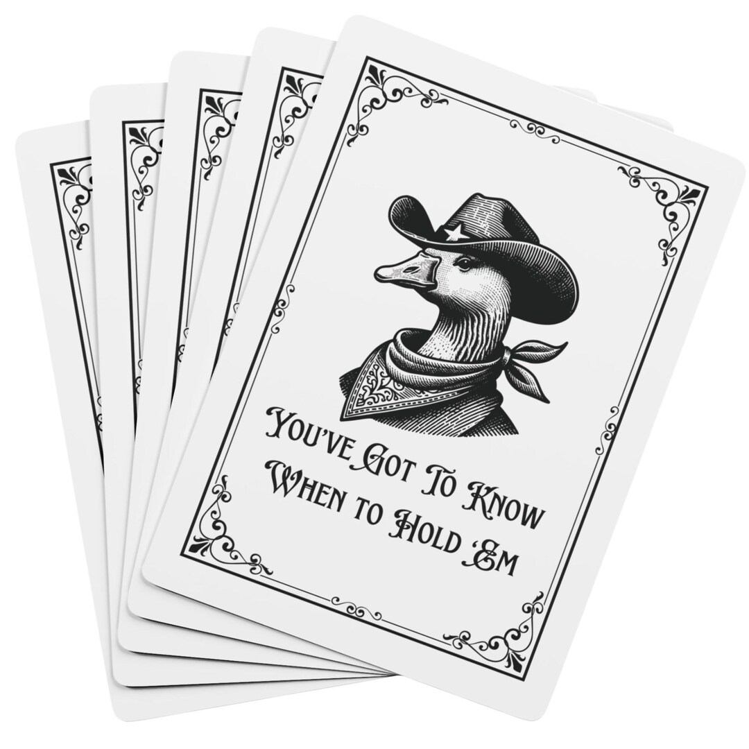 Vintage Inspired Old West Poker Playing Cards, Western Themed Deck of ...