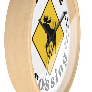 Moose Wall Clock, Camper Clock, Moose Crossing, Wildlife Clock ...