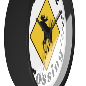 Moose Wall Clock, Camper Clock, Moose Crossing, Wildlife Clock ...