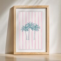Preppy Travel Room Decor Printable Poster, Ibiza Palm Tree Wall Art ...