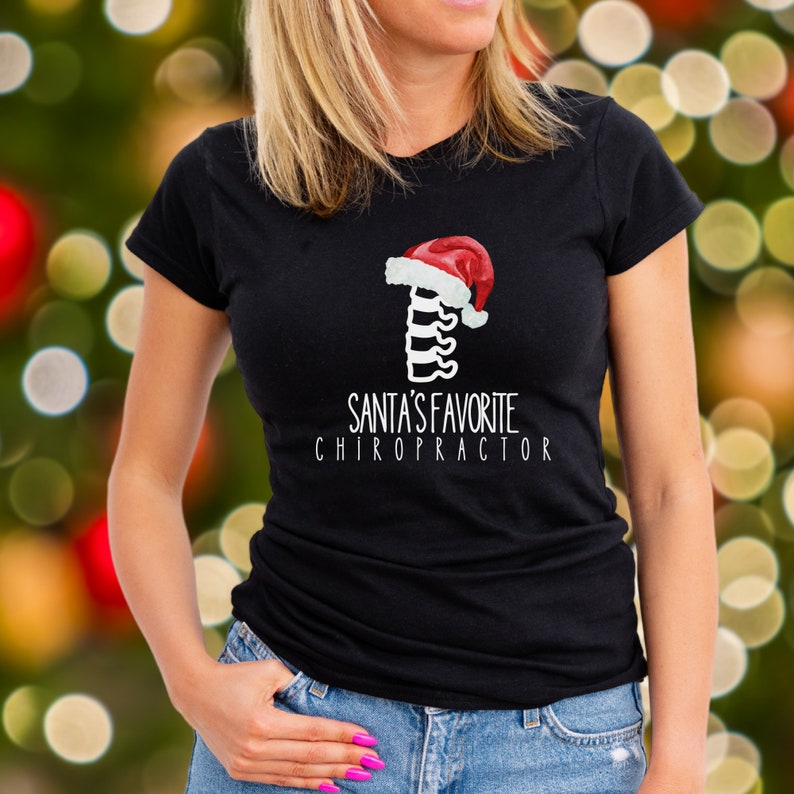 Santas Favorite, Chiropractic T Shirt, Chiro Tshirt, Chiropractor ...
