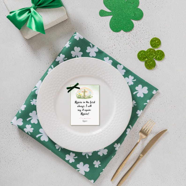 Digital Saint Patricks Day Bible Verse Cards, Spring Printable ...