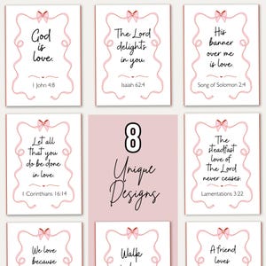 Digital Valentines Day Bible Verse Cards, God's Love Printable ...