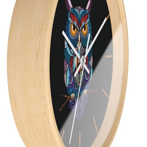 Owl Wall Clock, Owl Theme Classroom, Bird Clock, Funky Wall Clock, Owl ...