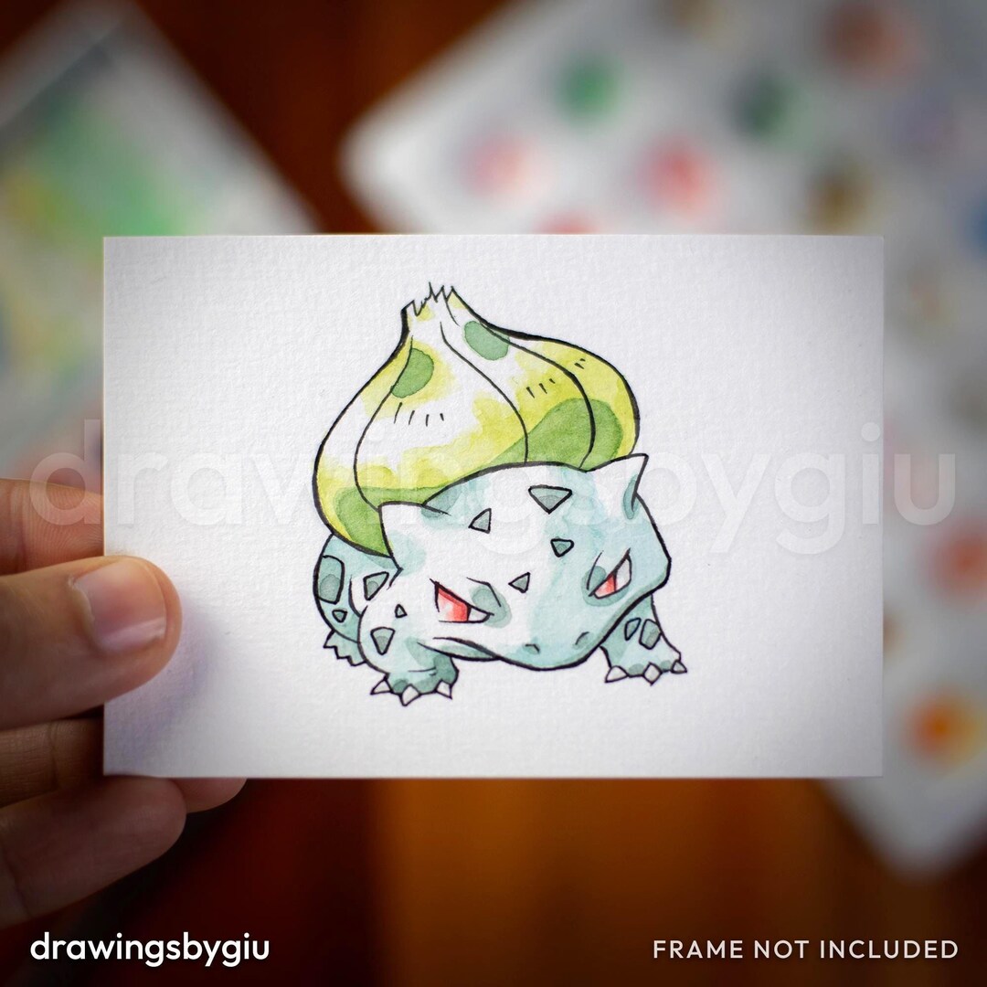 Pokemon Watercolor Mini Painting – Original Pokemon Fan Art – Wall Art ...