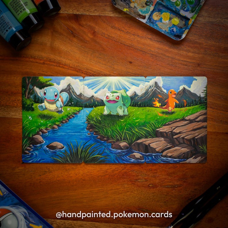Commission Custom Hand Painted Pokemon Card - Etsy