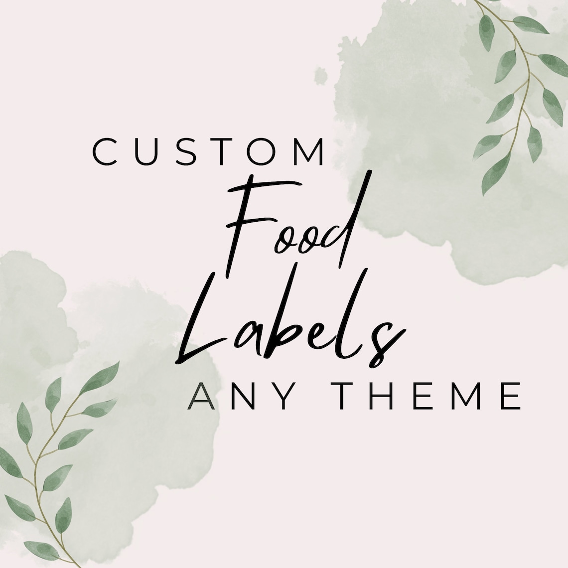 Custom Food Labels, Any Theme - Etsy