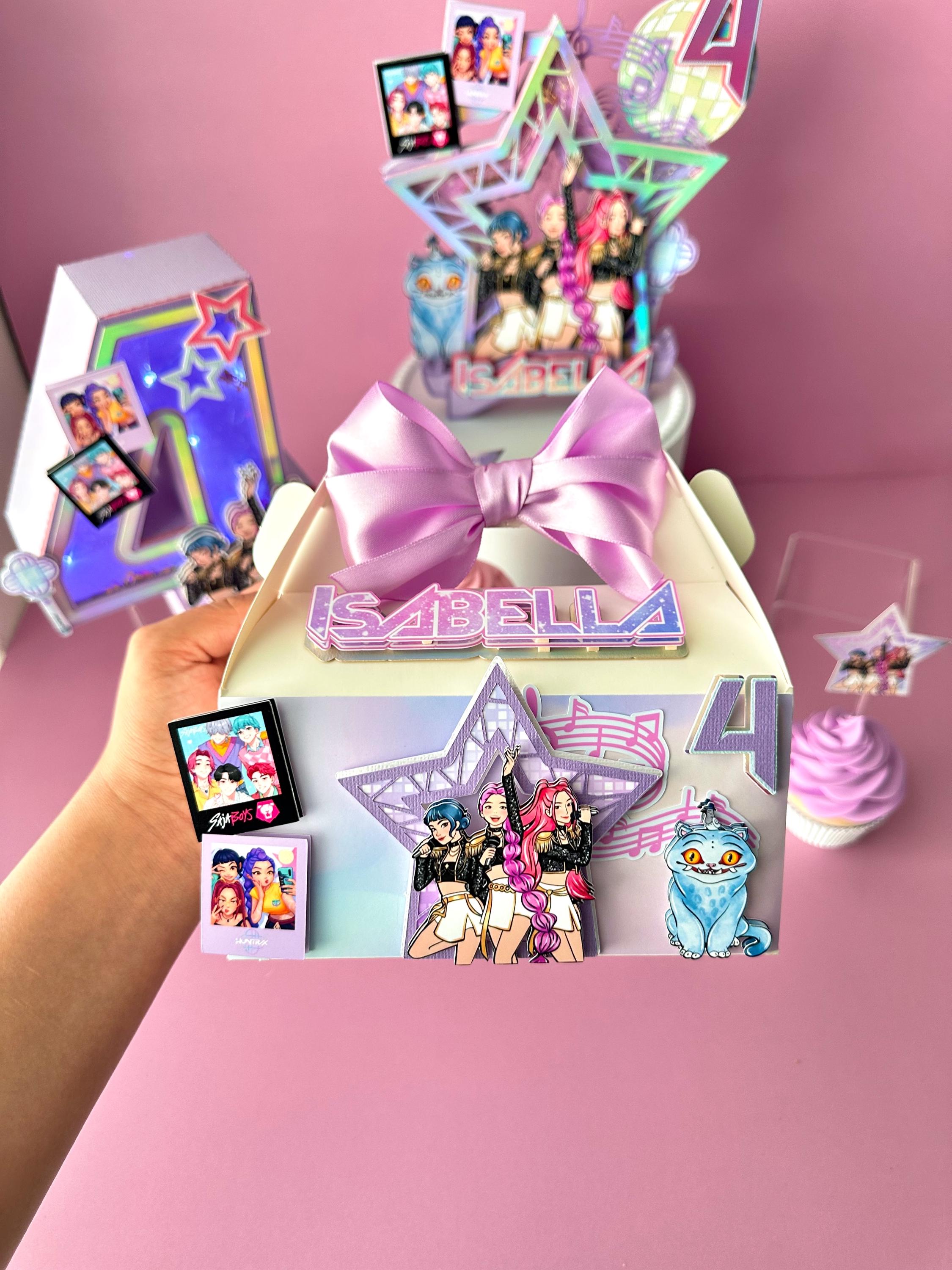 Huntrix Theme Birthday Party Candy Boxes, Gable Boxes for Party Favors ...