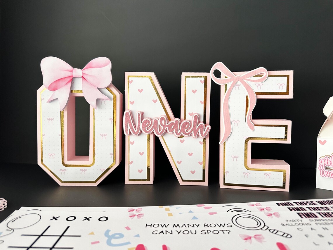Girls Just Wanna Be ONE 3D Letters for Birthday Party Decorations ...