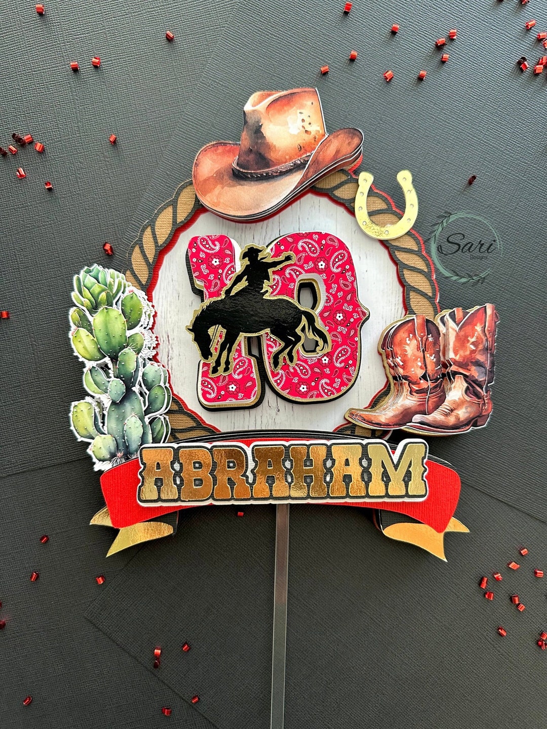 Western Cake Topper, Cowboy Cake Topper, Cowboy Theme, Vaquero Cake ...