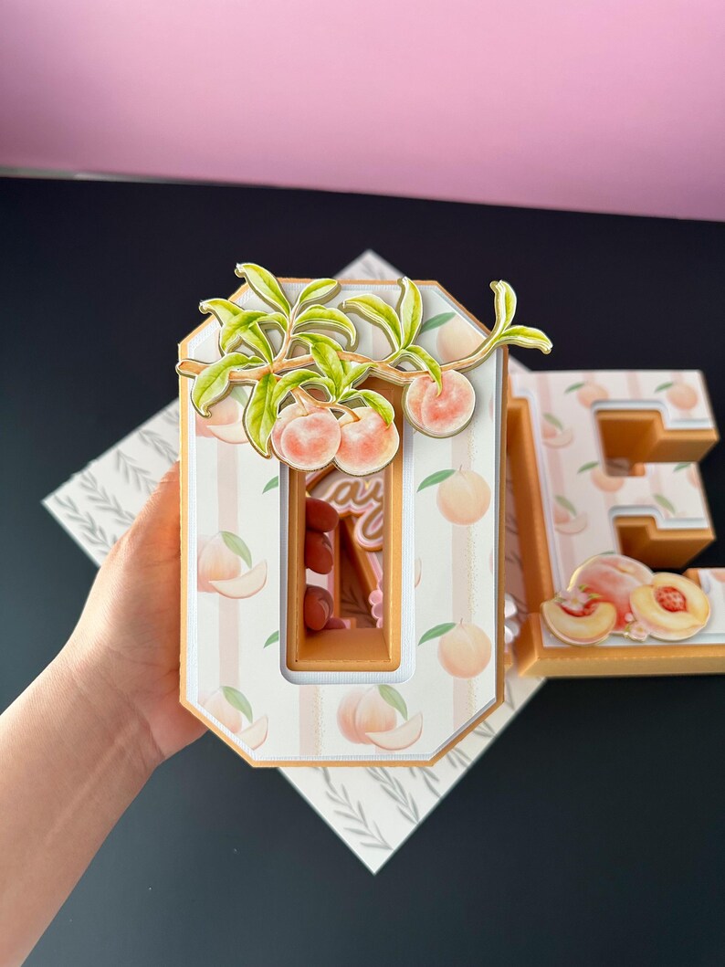 One Sweet Peach 3D Letters for Birthday Party Decorations, Treat Table ...