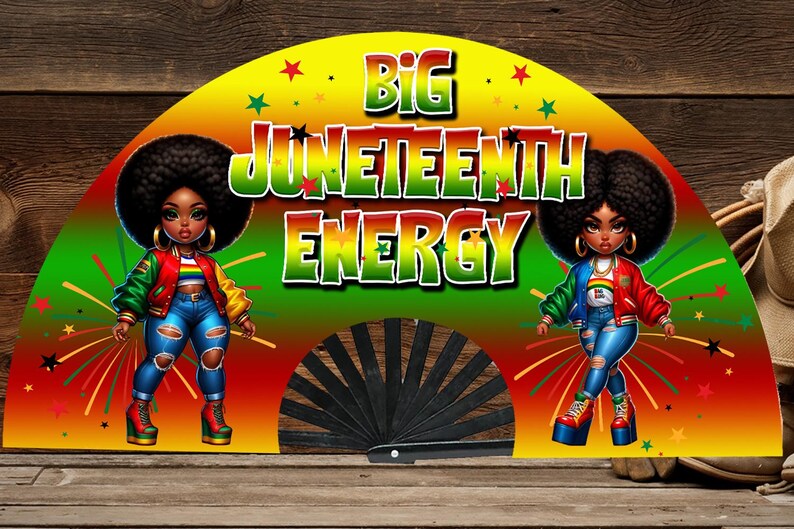 Juneteenth Clack Fan PNG | Digital Download | Big Juneteenth Energy - Etsy