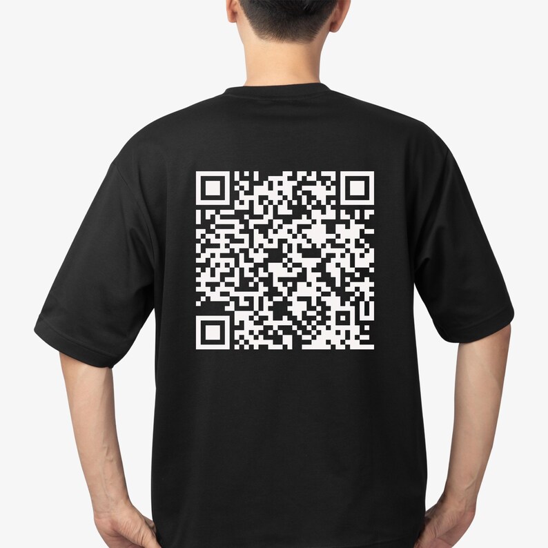 Custom QR Code T-shirt – Personal QR Code Design for Social Media ...