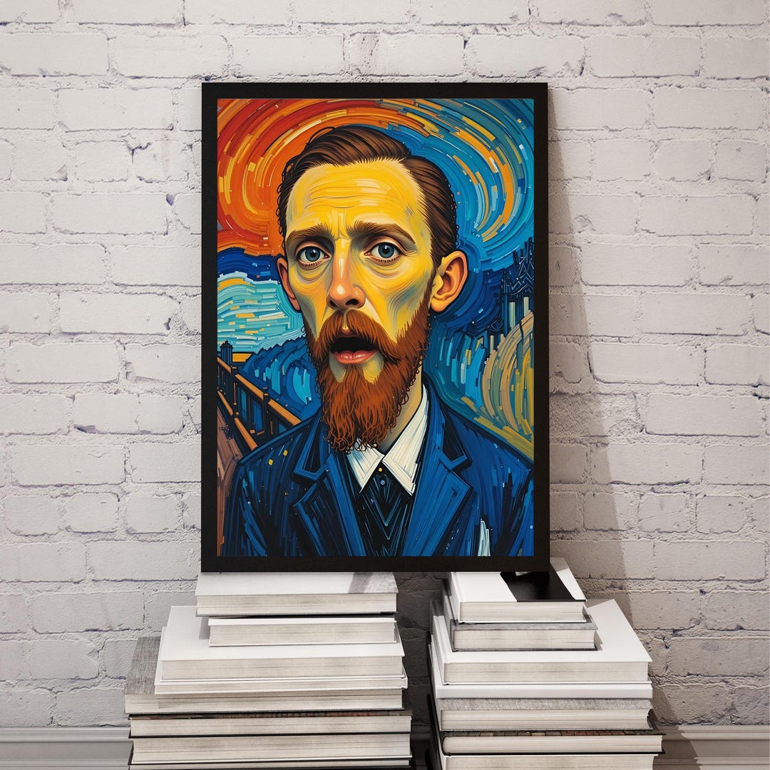The Scream Van Gogh Style Art | Edvard Munch Inspired Wall Art | Modern ...