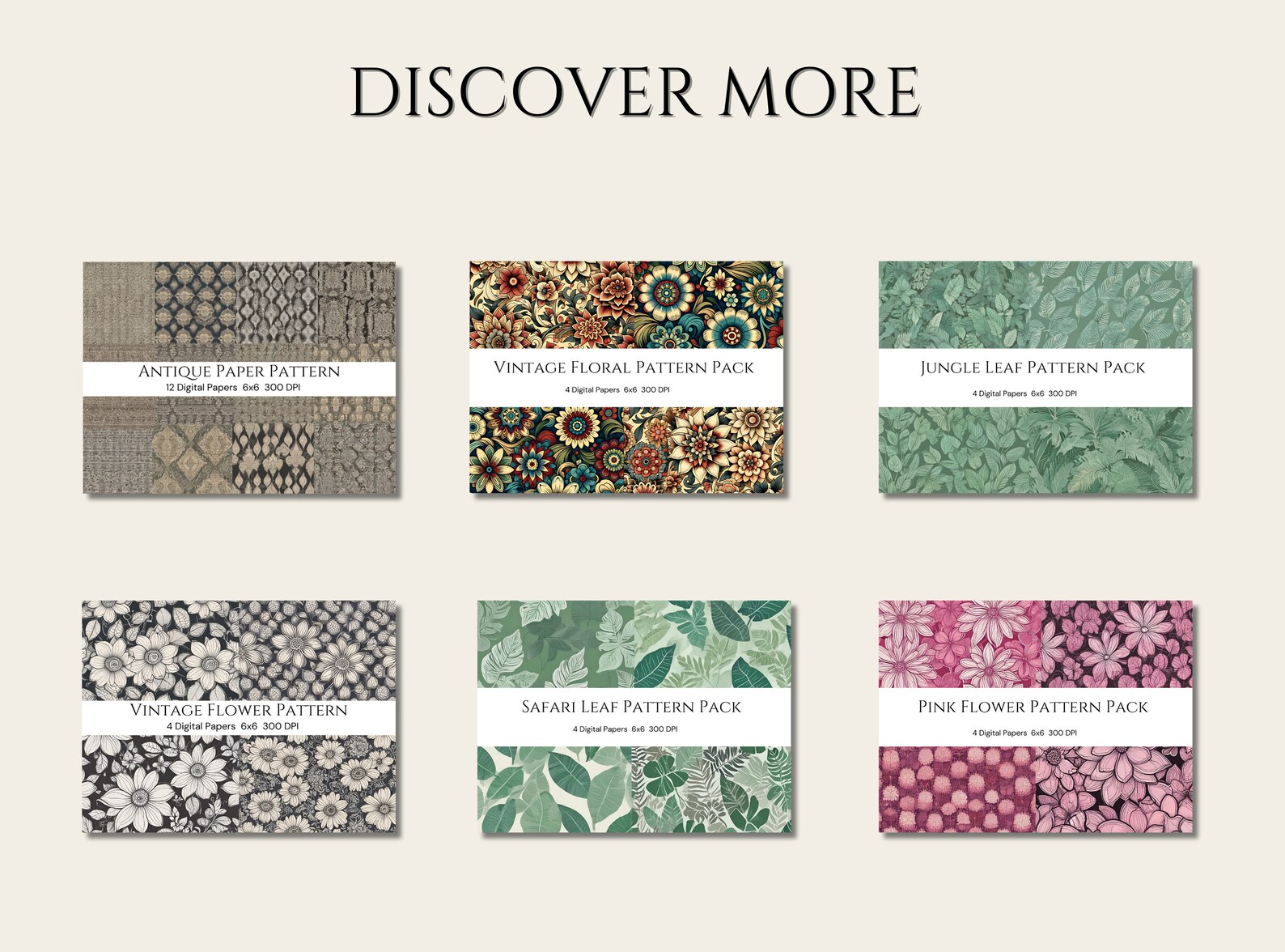 Craft Supplies - Green Jungle Leaf Pattern Print Digital Paper Download ...