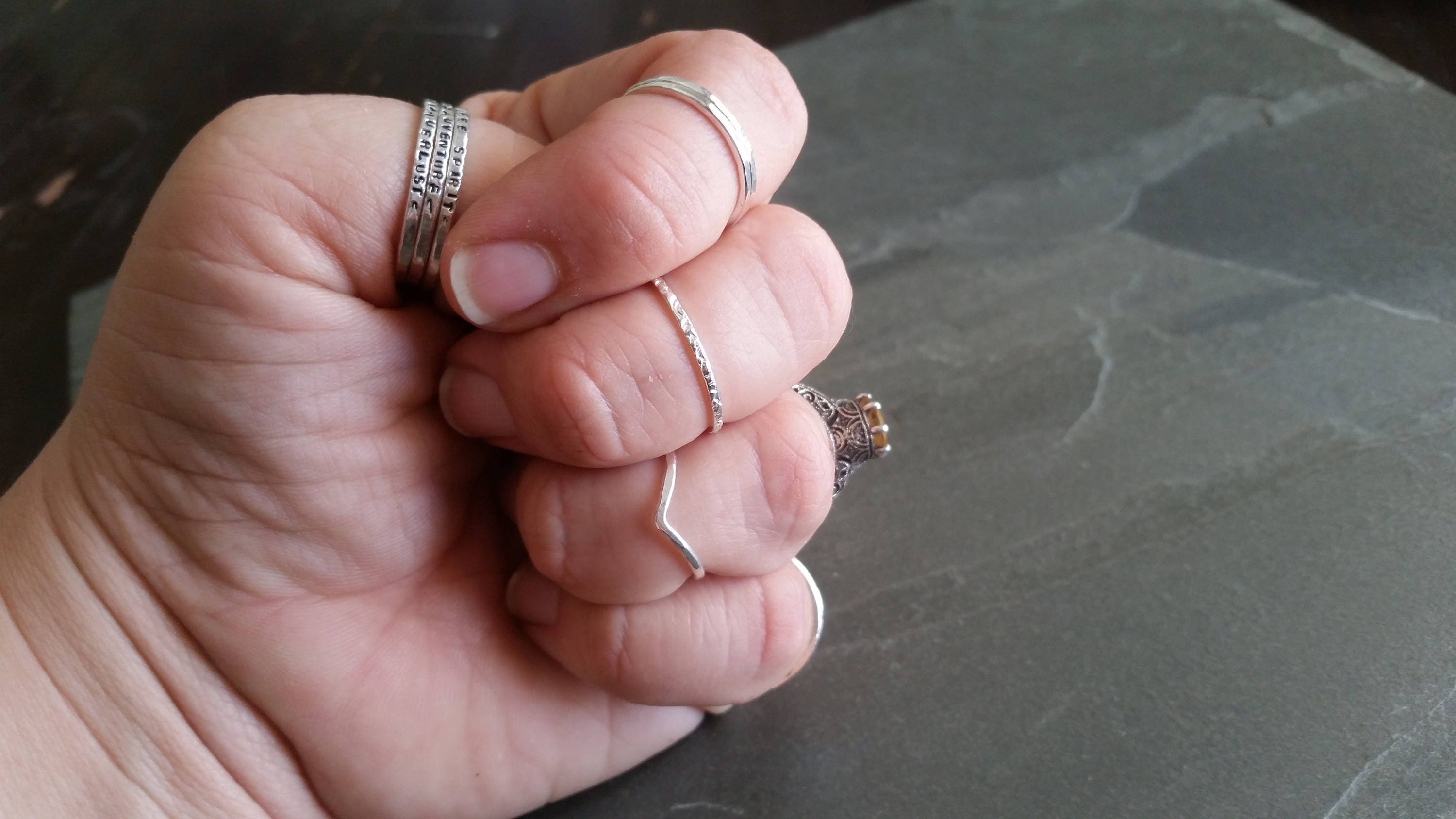 Dainty Silver RingsHypoallergenic RingsStackable Silver | Etsy