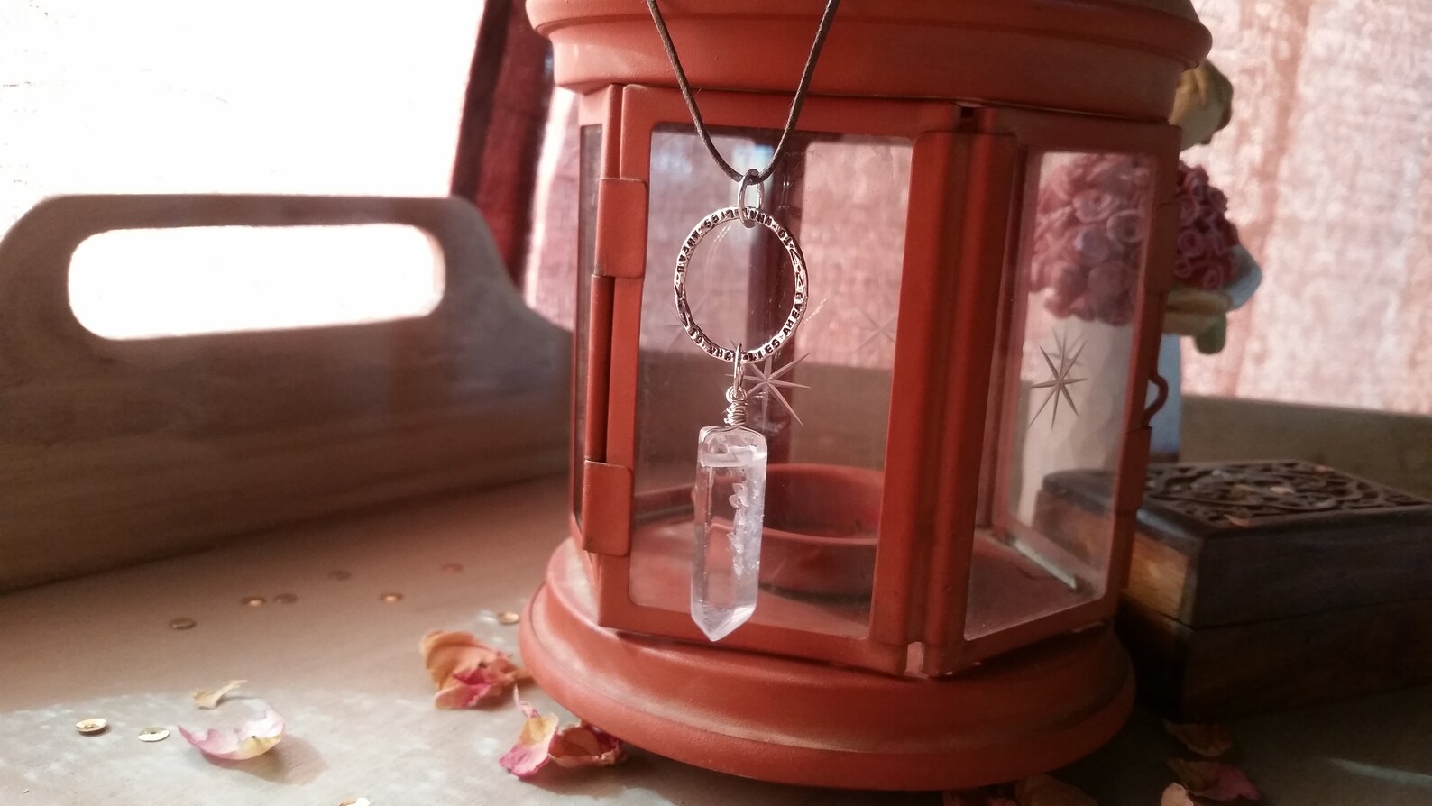 Crystal Point Necklacecustomizable Necklacecrystal Mom | Etsy