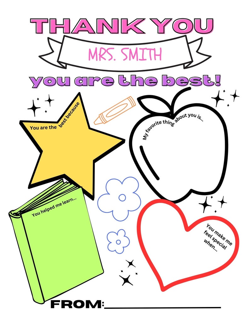 Teacher Appreciation Bundle Thank You Teacher Thank You Card Digital ...