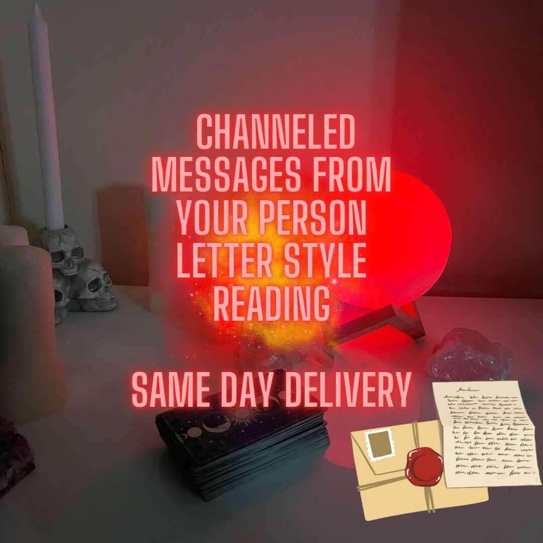Channeled Messages From Your Person Letter Style Tarot Psychic Reading ...