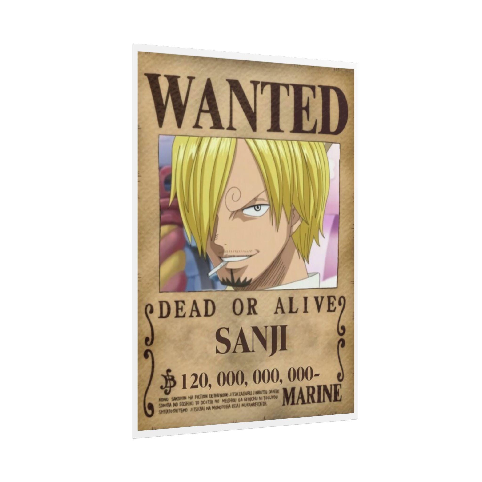 Anime Sanji Wanted Poster Rolled Posters, One Piece Wall Art, Japanese ...
