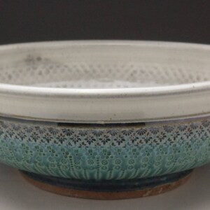 15cm X 40cm Handmade Pottery Vessel Sinks Mishima Stamped Design Aqua ...